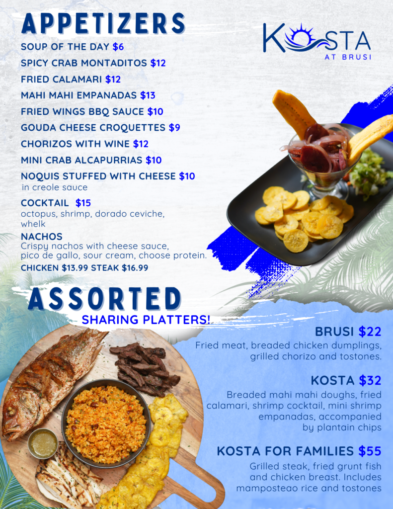 English MENU | Kosta At Brusi